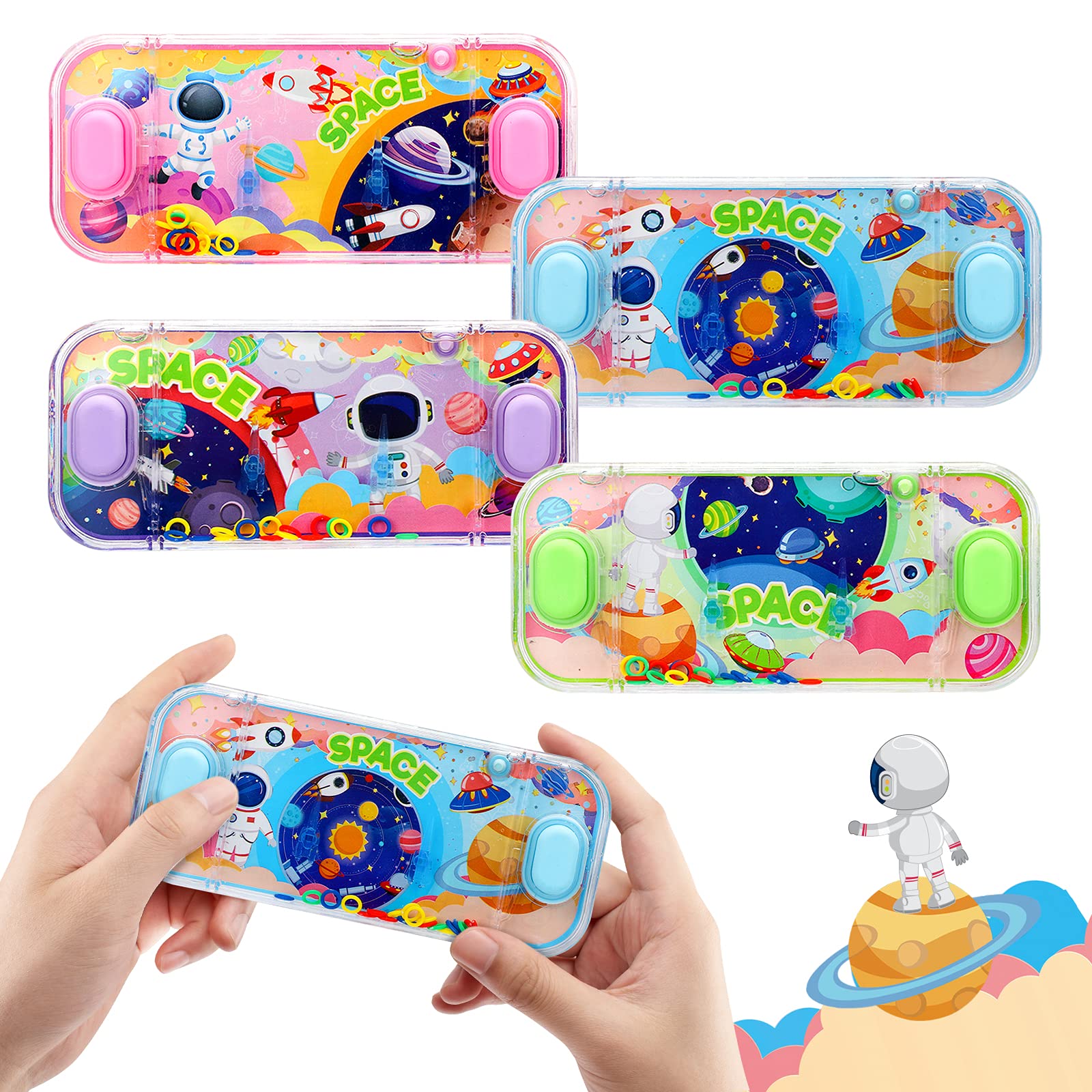 SevenQ Handheld Water Games, 20 Packs Water Toss Ring Game Aqua Toy Water Ring Game for Kids