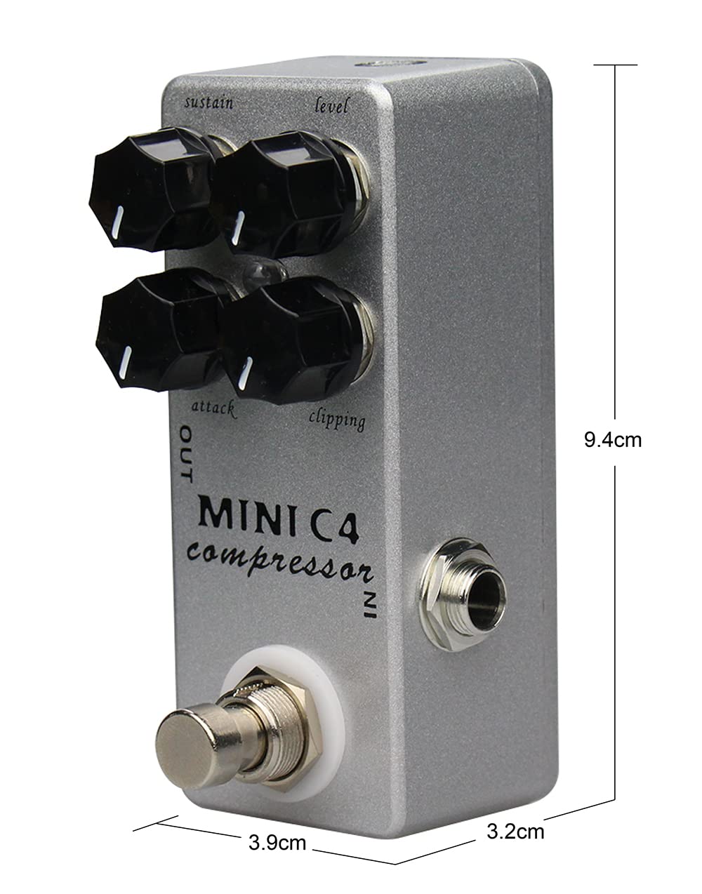 MOSKYAudio Mini C4 Compressor Guitar Effect Pedal Metal Shell Pedal Effects True Bypass