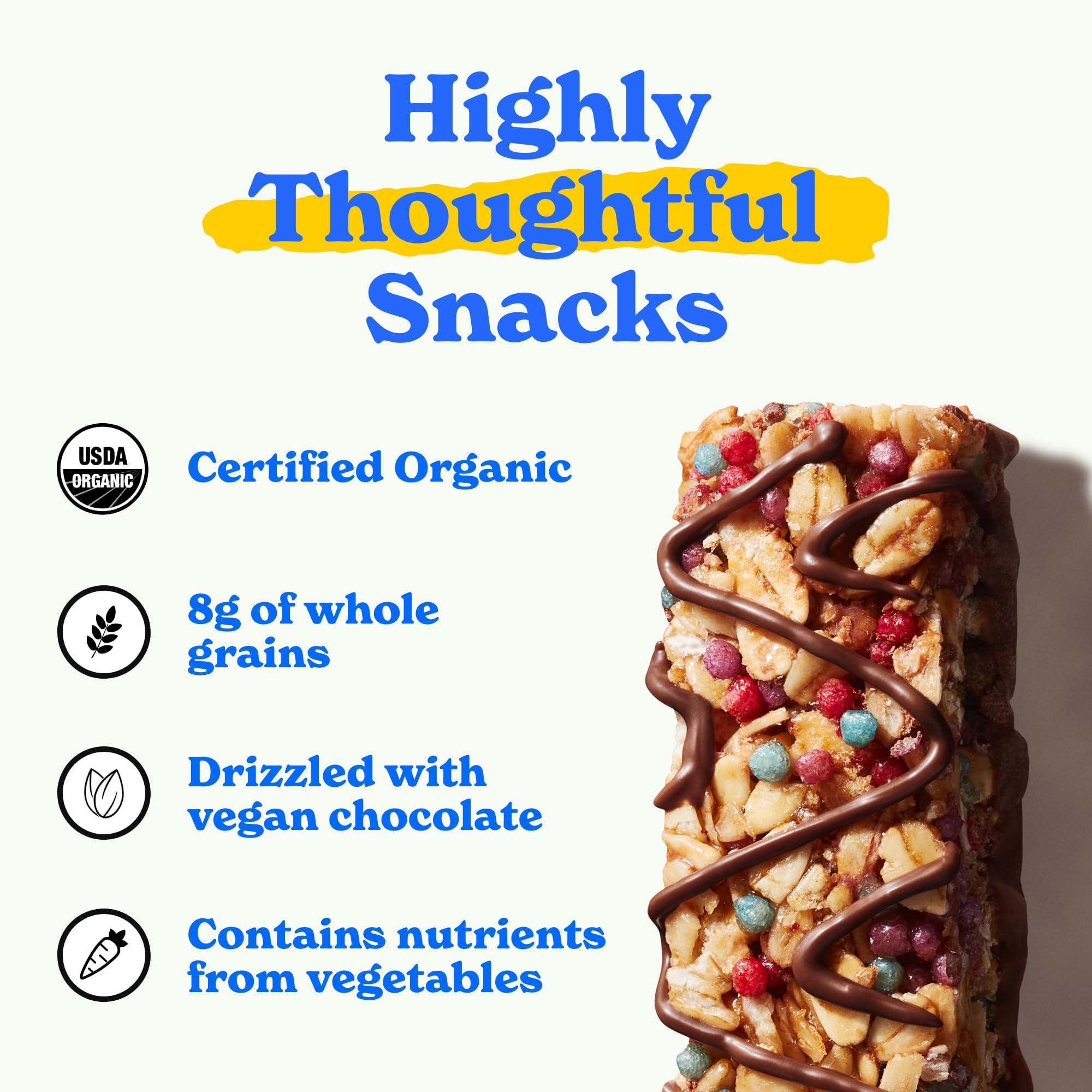 MadeGood Chocolate Drizzled Granola Bars, Birthday Cake (30 Count) Bulk Gluten Free Snacks