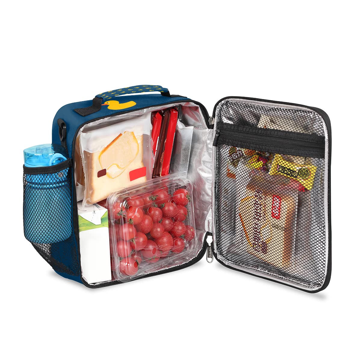 Rubber Ducky Insulated Lunch Bag Women Reusable Lunch Tote Bag for Men Adult Adjustable Shoulder Strap Cooler Lunch Box for Work Office Picnic Travel