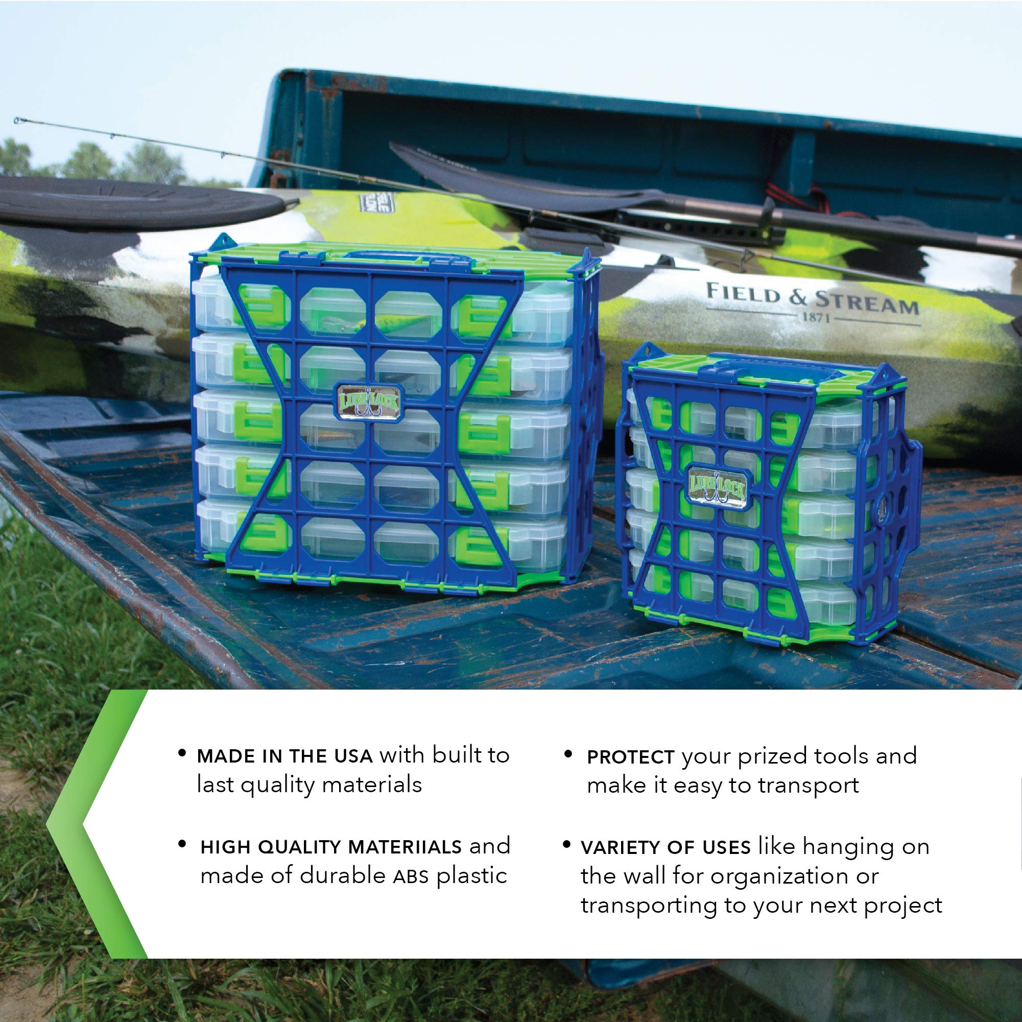 Lure Lock Locker Pack 6 Piece Set Including 1 Locker and 5 Tackle Boxes with Proprietary Gel Technology (Medium)