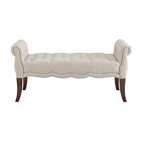 Linon Natural Emily Roll Arm Bench