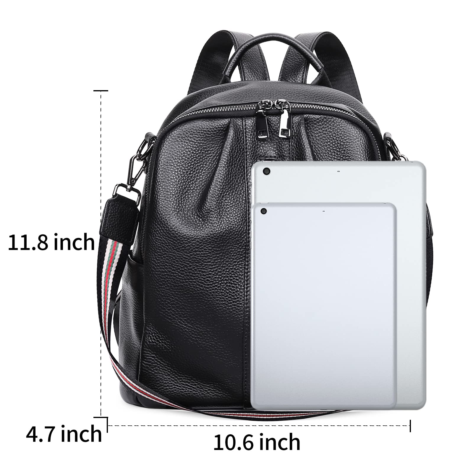 SENDEFN Backpack Purse for Women Fashion Design Shoulder Bag Genuine Leather Ladies Travel bag