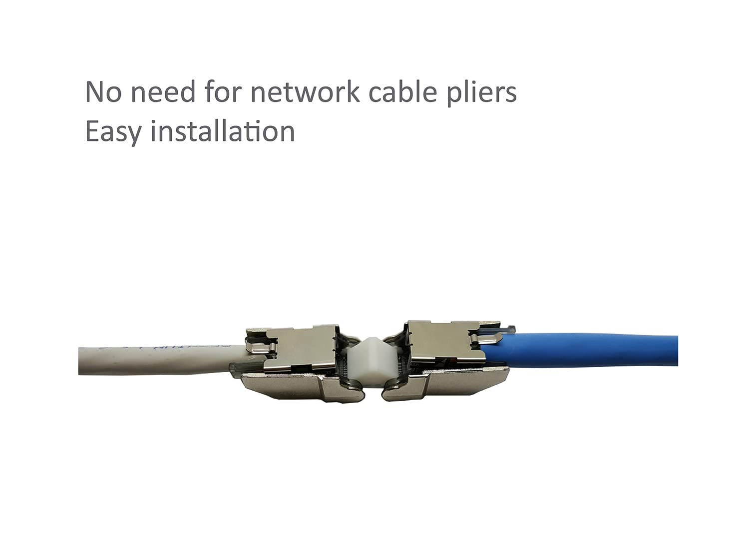 VARICONN Ethernet Junction Box Connector, Butt Splice Extension of CAT6A/CAT6E/CAT6/CAT5 Network Cable UTP/FTP/STP(2PACK), Tool Free Terminal, DIY Coupler Adapter, 22-26Awg, with Cable Tester