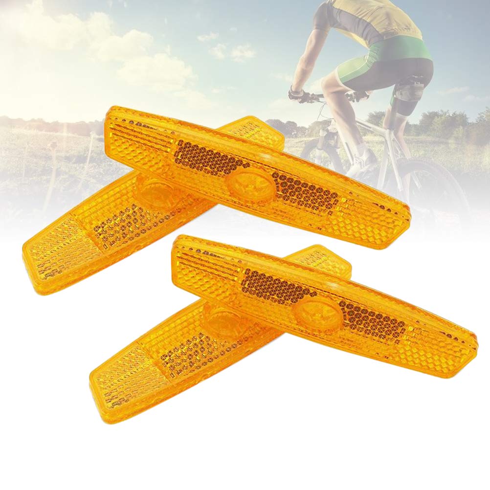 LIOOBO 4Pcs Bike Wheel Safety Warning Reflector Bicycle Wheel Spoke Light for Night Riding