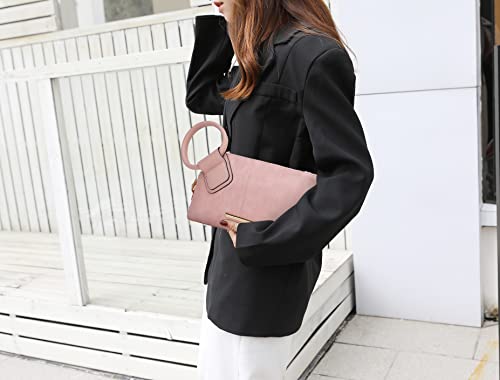 MKF Collection Wristlet Pouch Clutch Wallet for Women's Handbag, Small Purse Black Circular handle Purse Bag By Mia K
