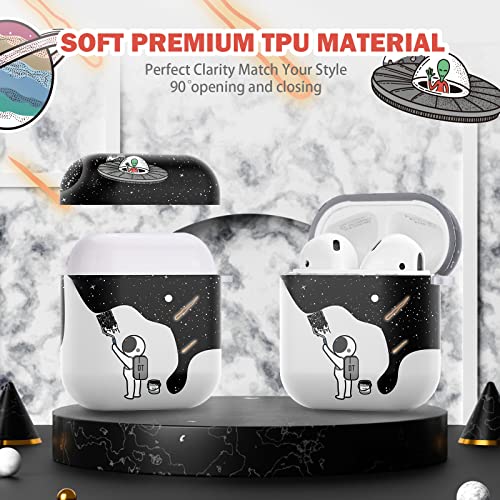 Mainrenka Cool Airpod Case 2nd Generation with Keychain Funny Airpods 2nd/1st Generation Case Cover Compatible with Cute Airpod Gen 2 & 1 Case