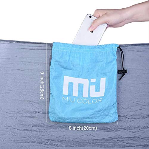 Lightweight Camping Hammock, Portable Parachute Nylon Hammock with Hammock Tree Straps Carabiners for Backpacking, Travel, Beach, Picnic