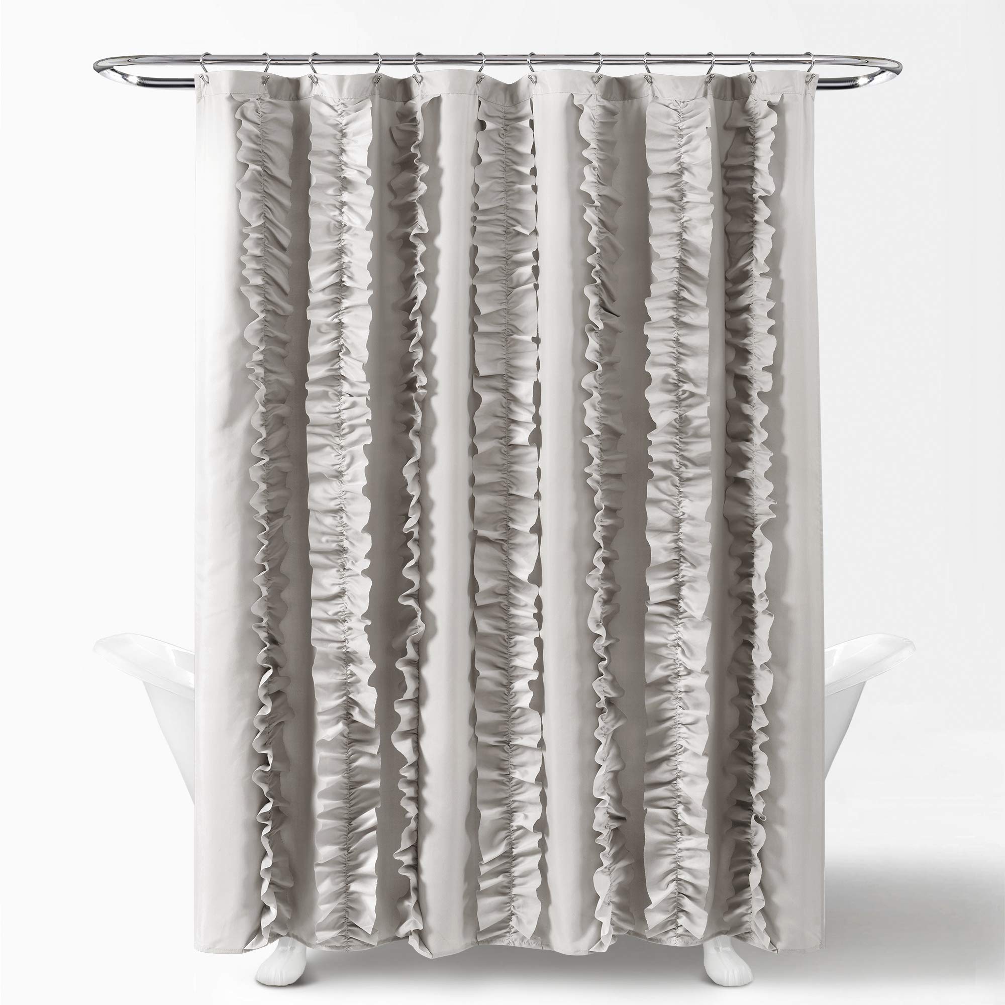 Lush Decor, Gray Belle Shower Curtain, 72" x 72"