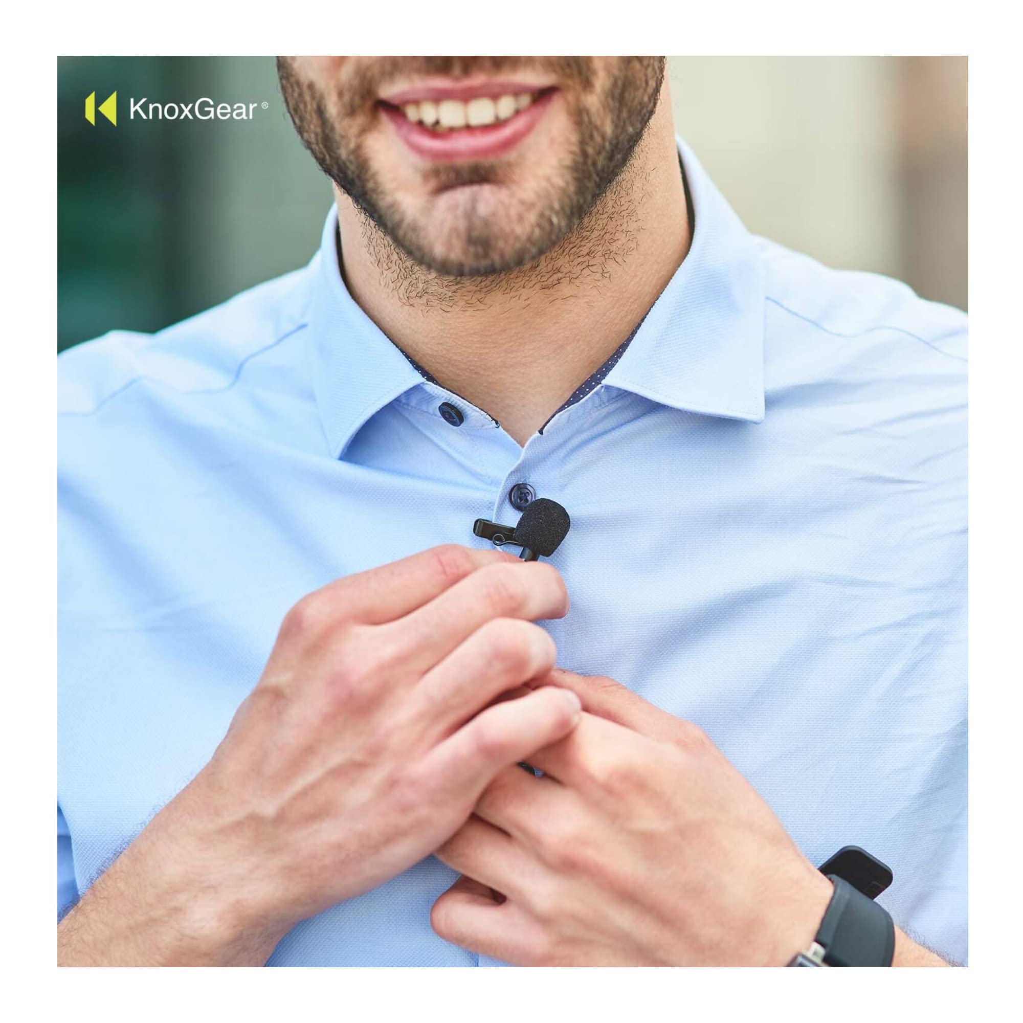 Knox Clip-On Lavalier Microphone β Professional Hands Free Body Lapel Mic for Recording and Live Audio β 3.55mm Jack with 1/4β Adapter β Fits DSLR and Video Cameras, Phones, Computers