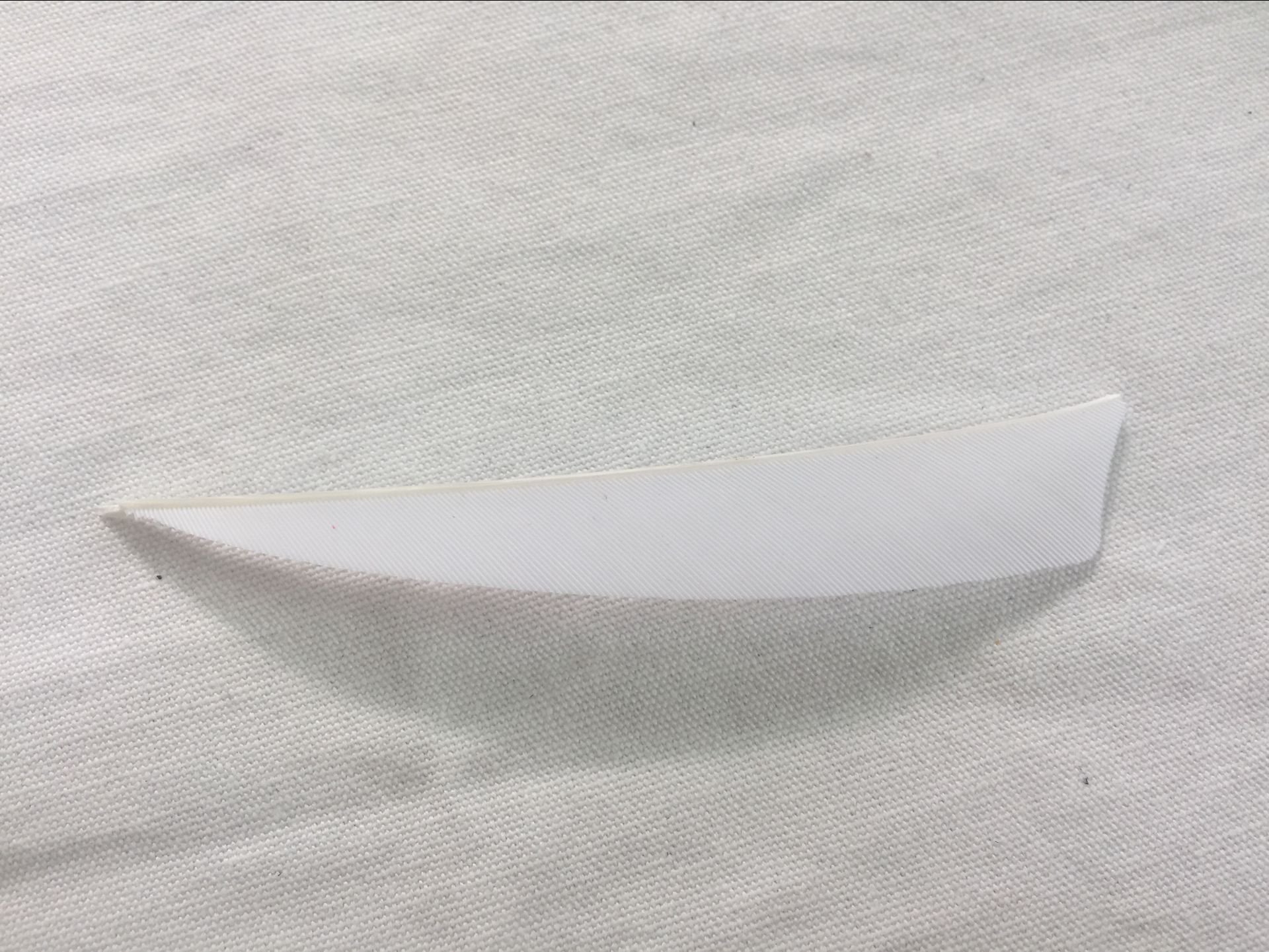 JIEXI HWYP Archery Fletches 4" Turkey Feather Fletching Shield Shape Pack of 100 (White, Right Wing)