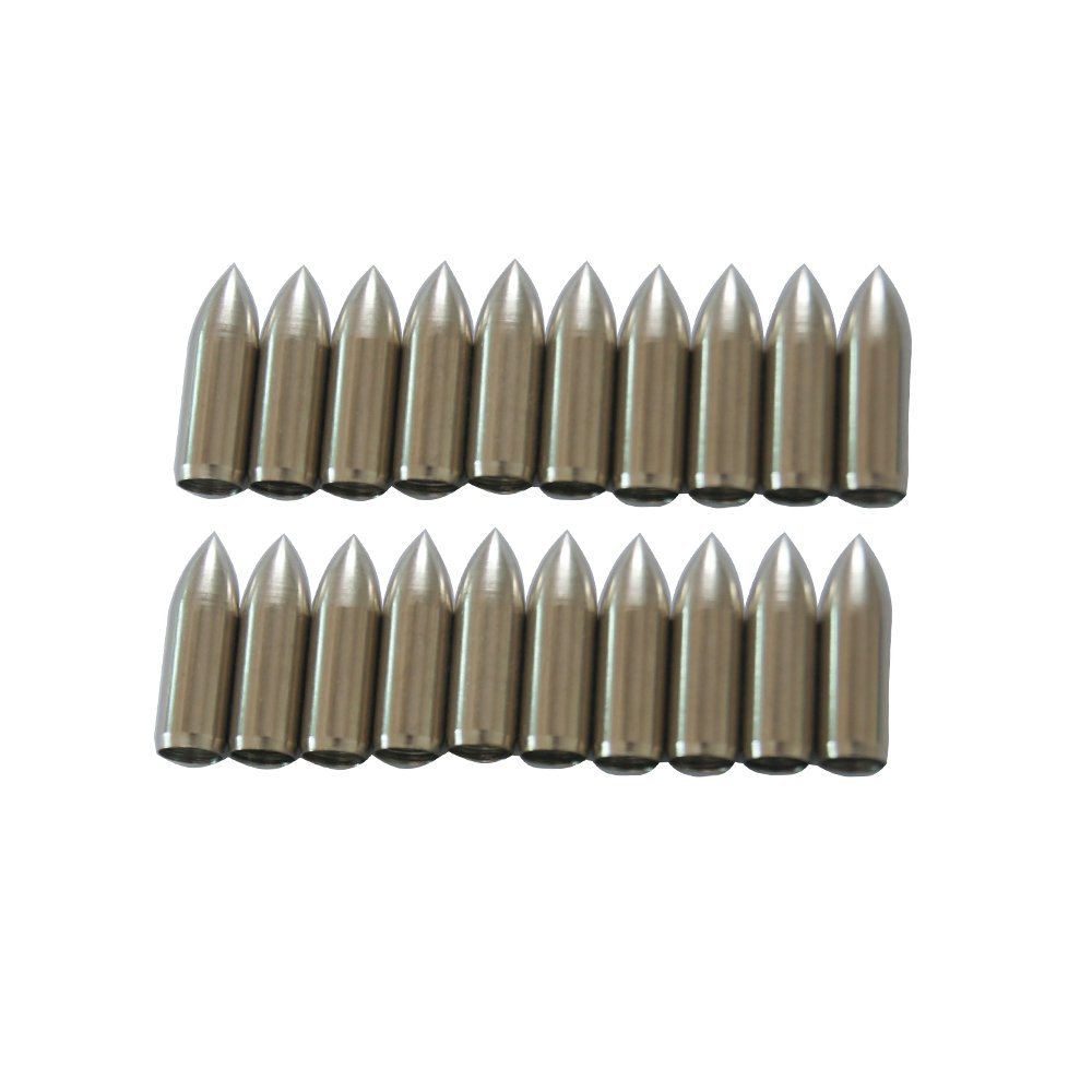 JIEXI HWYP Glass Fiber Arrow Field Points 80gr Arrow Points for ID 8.0mm Arrows Pack of 50