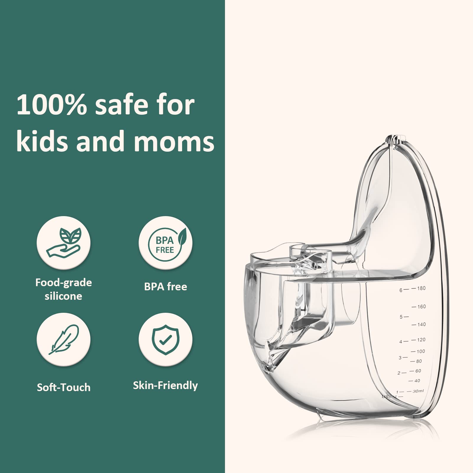 MomMed Double Wearable Breast Pump & Breast Pump Accessories Milk Collector Compatible with MomMed S18/S21
