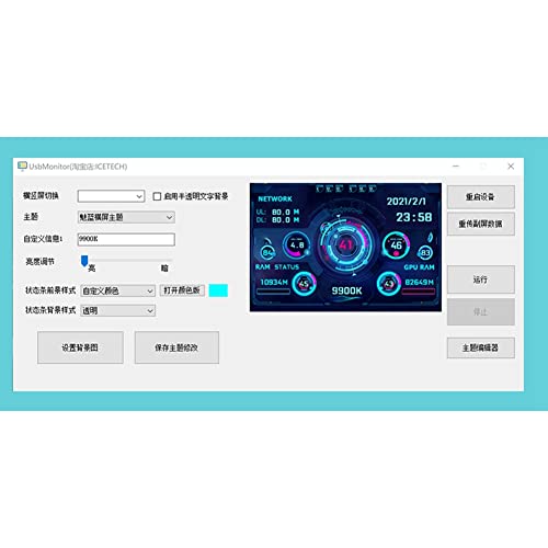 SLAVIK Computer Monitor for Mini ITX Case 3.5 inch IPS Type-C Secondary Screen CPU GPU RAM HDD USB Display AIDA64 +Stand