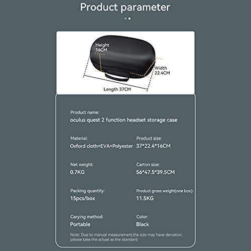 Portable Carry Case Compatible with Oculus Ques 2 Headset Protective Case Cover Protect Bag Protective Dust-Proof Cover