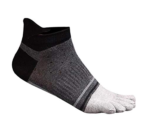 Men Toe Socks Cotton Low Cut No Show Athletic Running 5 Finger Wicking 6 Pack