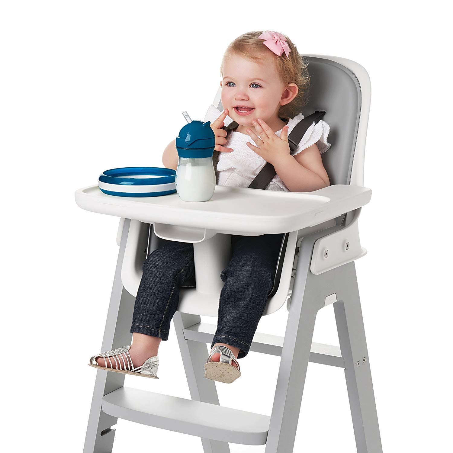 OXO TOT Transitions Straw Cup, Navy, 9 Ounce (2 Pack)