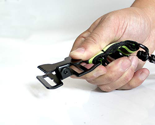 MELOTOUGH Firefighter Glove Strap Glove Holder Clip with 2 Alligator Clip Easy Hold All Your Glove,Reflective Hi-Vis Lime for Quick Access (Alligator Clip 2 head-Lime)