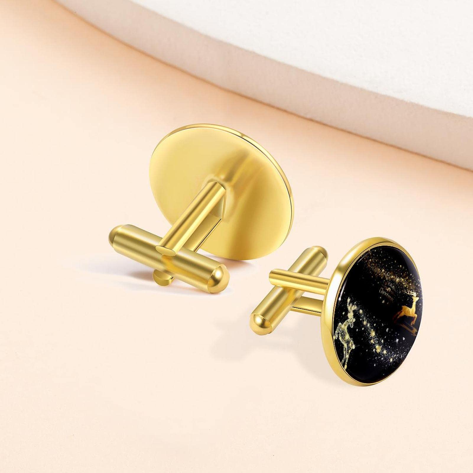 Pine Cones, Cufflinks and Studs Set for Tuxedo Shirts Business Wedding (Multiple Colors2)