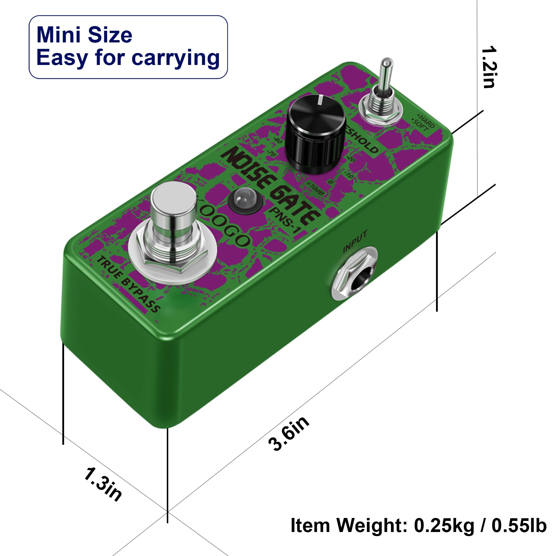 Koogo Guitar Noise Gate Pedal Noiser Killer Pedals For Electric Guitars Guitarist Basic Suppression Noises Effect Pedal