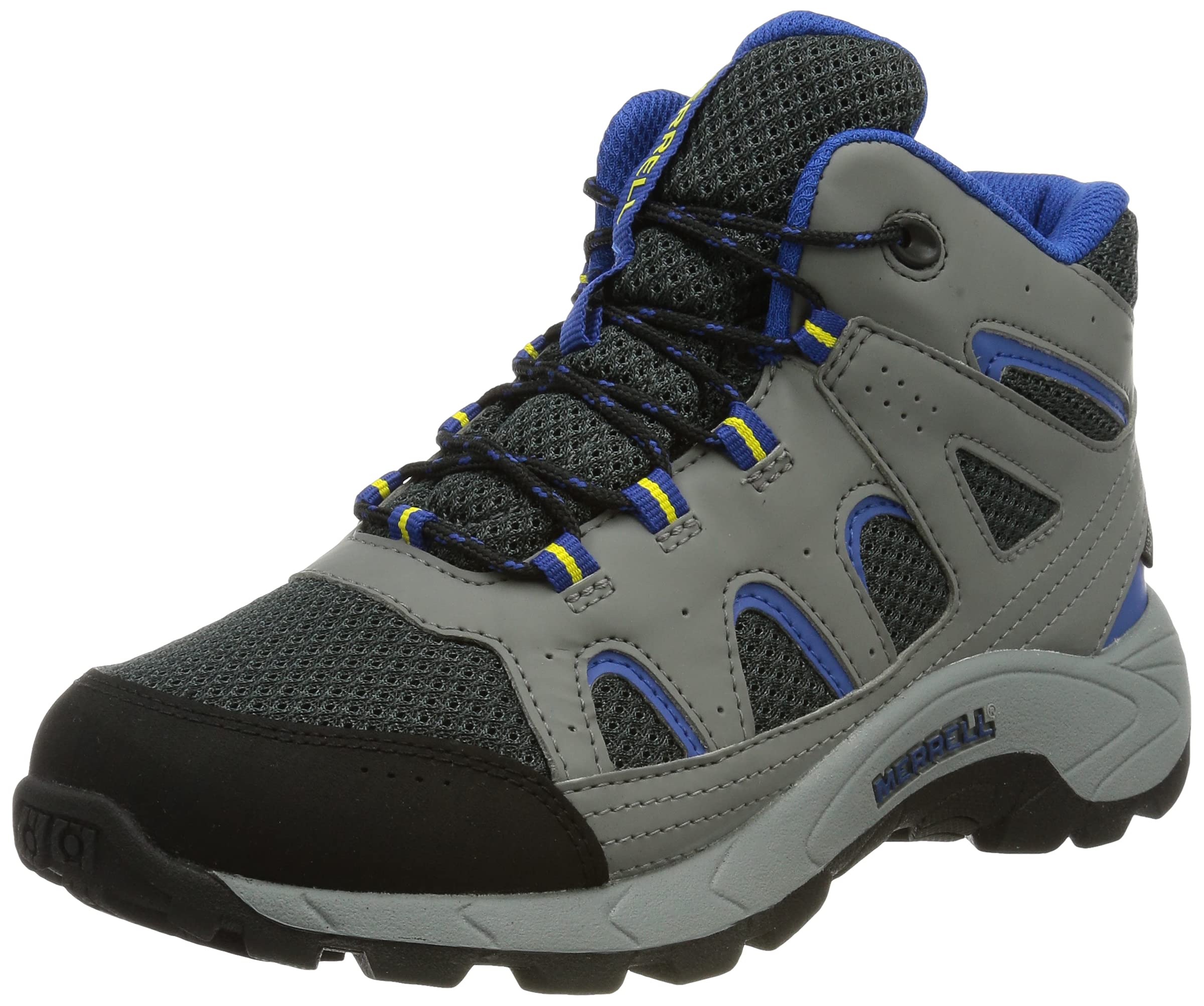 Merrell unisex child Oakcreek Mid Lace Waterproof Hiking Boot, Charcoal, 4.5 Wide Big Kid US