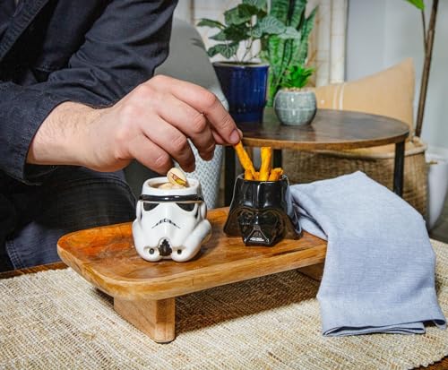 Silver Buffalo Star Wars Darth Vader and Stormtrooper Helmets Sculpted Mini Mugs | Set of 2