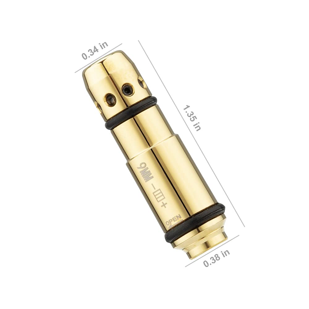 KRARP .9MM Red Dot Training Laser Fits for Dry Fire Practice and Training Cartridge with Extra Back Cap, New Version