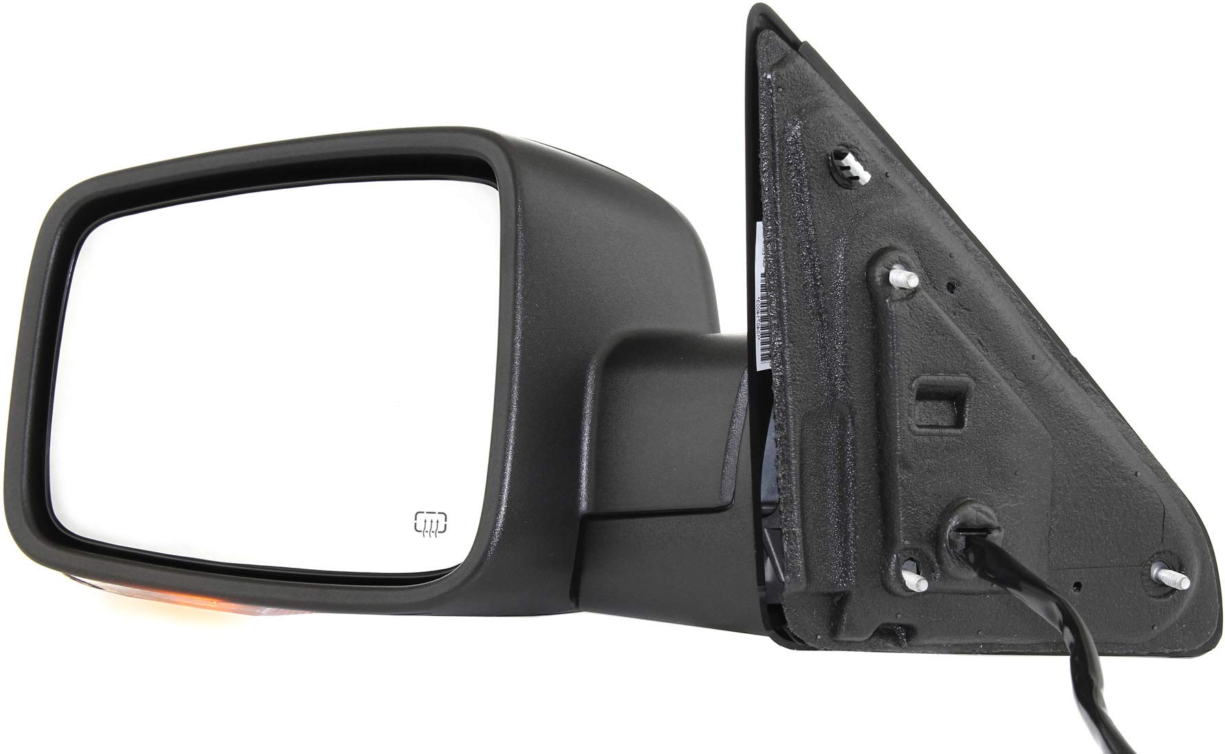 Kool Vue Driver & Passenger Side Power Heated Mirrors for Ram 1500 2500 2013 Power Fold With Signal Light & Puddle Lamp; Without Memory & Auto-Dimming Textured w/o Towing Package
