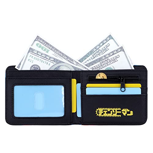 Roffatide Anime Chainsaw Man Wallets Denji Pochita Artificial Leather Slim Multi Purpose Wallet Men Women Bi-Fold Wallet