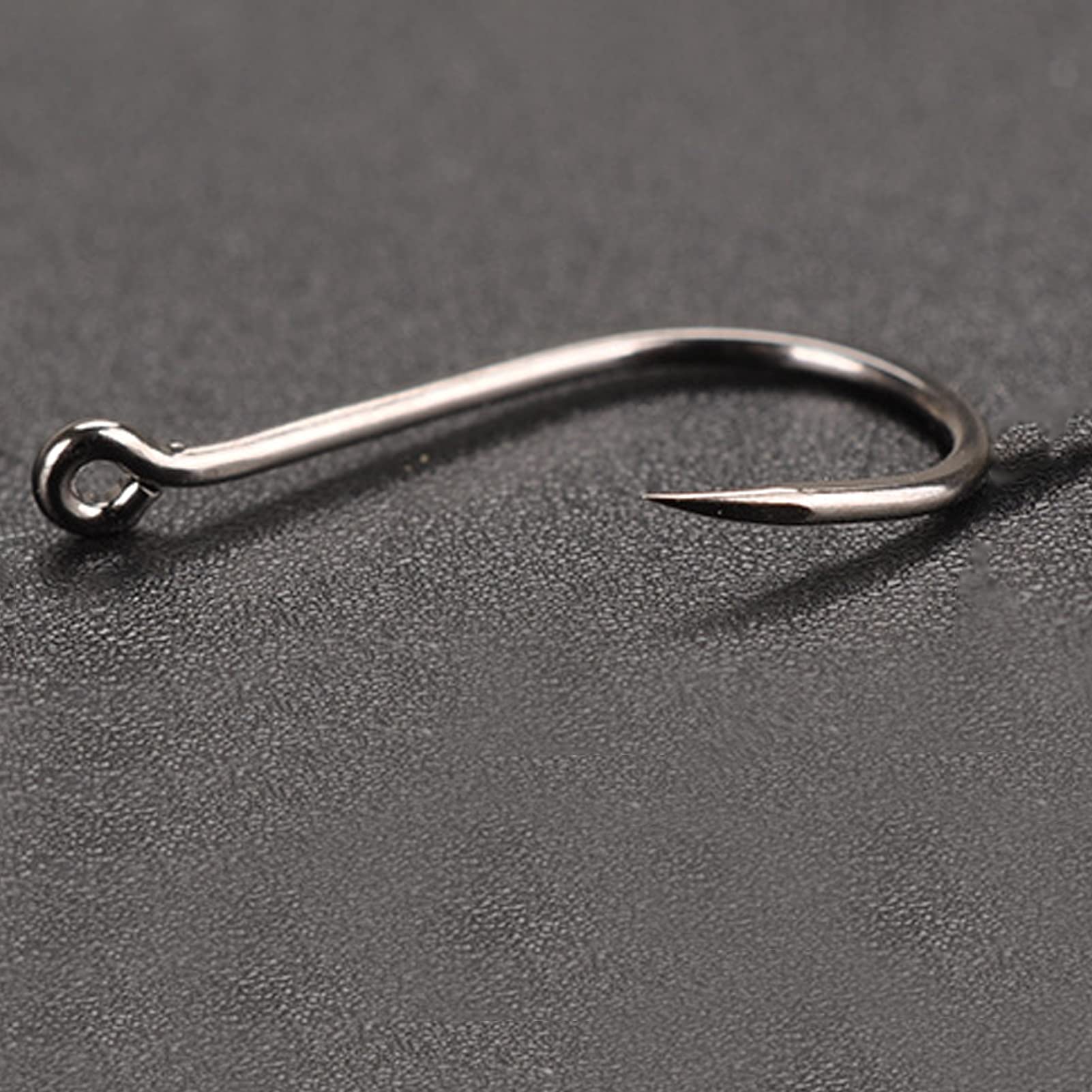 mogen886 200Pcs Carbon Steel Fish Hook Sharp Single Fishing Hooks Bait Fishhook Tackle Tool for Fishing Outdoor 4