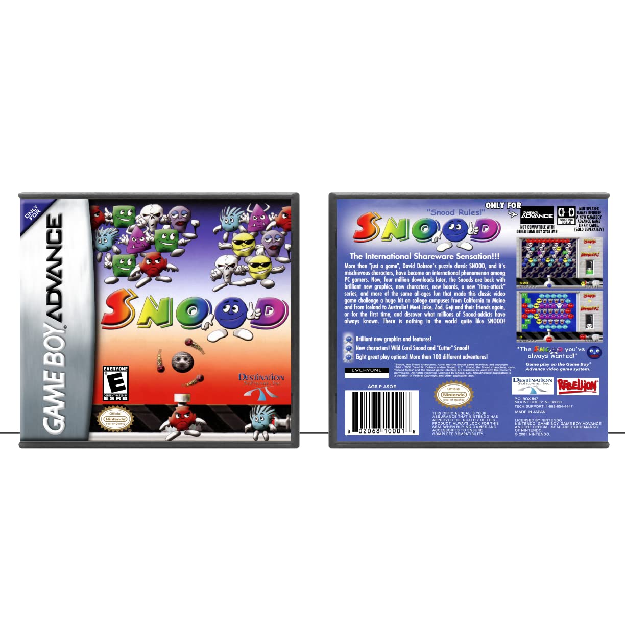 Snood | (GBA) Game Boy Advance - Game Case Only - No Game