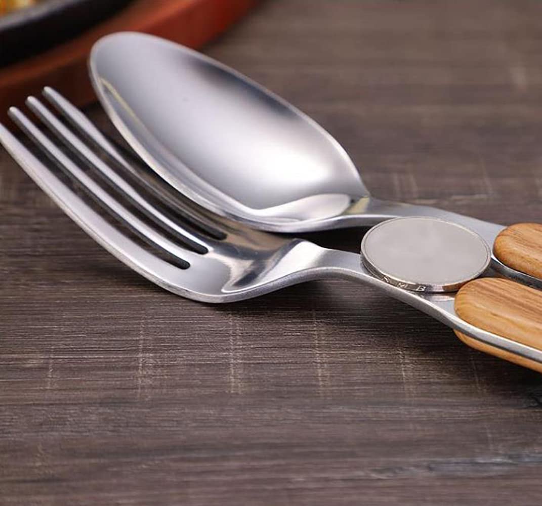 Silverware Set for 6 with Faux Wooden Handle 30-Piece Modern Stainless Steel Flatware Cutlery Set Includes Knife Fork Spoon, Eating Utensil for Home Kitchen Restaurant Mirror Polished