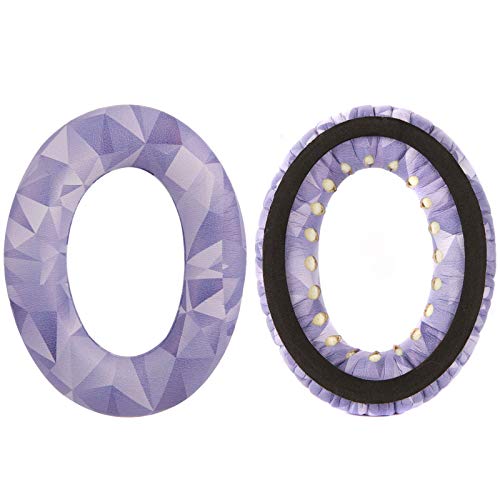 KAHHA Ear Pads,Replacement earpads Compatible with Bose QC25/QC35/QC35II Headphones Ear Cushions with Noise Isolation Memory Foam/ECO Protein Leather(1 Pair,Diamond Purple)