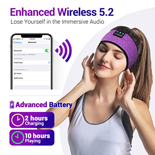 LC-dolida Sleep Headphones Bluetooth Headphones, Sleep with Bluetooth Headphones Sleep Headphone Bluetooth with Thin Speaker Handsfree Gadgets Best Gift Ideas