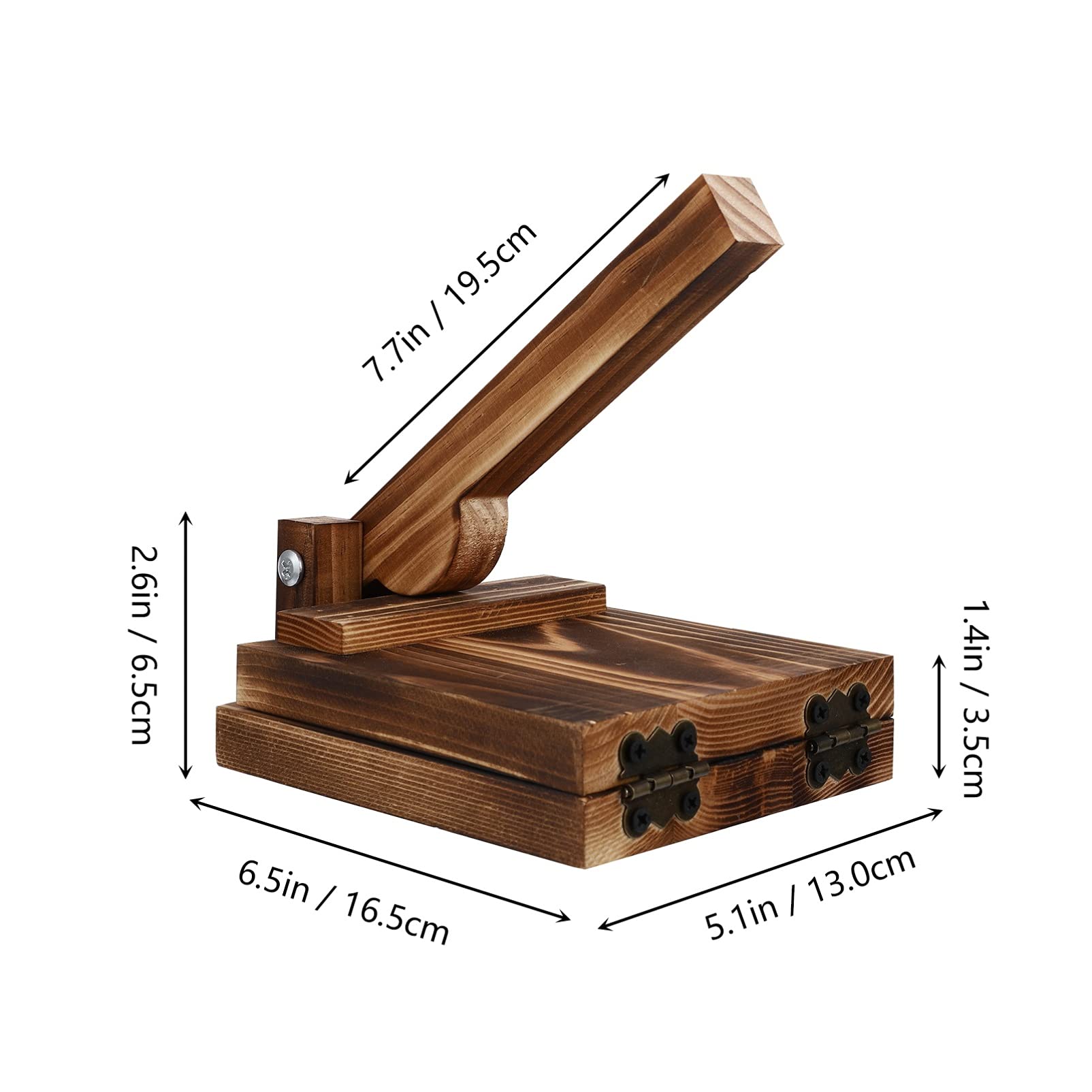 SHERCHPRY Wooden Dough Pressing Tool: Dumpling Maker Pastry Press Skin Press Tool Manual Tortilla Press Pancake Ravioli Chapati Roti Taco Corn Maker
