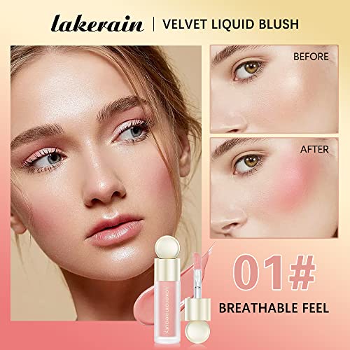 Liquid Blush, KAYNEST Soft Pinch Dewy Liquid Cream Blush, Soft Velvet Silk Texture, Long-lasing, Natural-Looking, Moisturizing Lightweight Blendable Feel, Face Blush Stick for Cheek (1#)