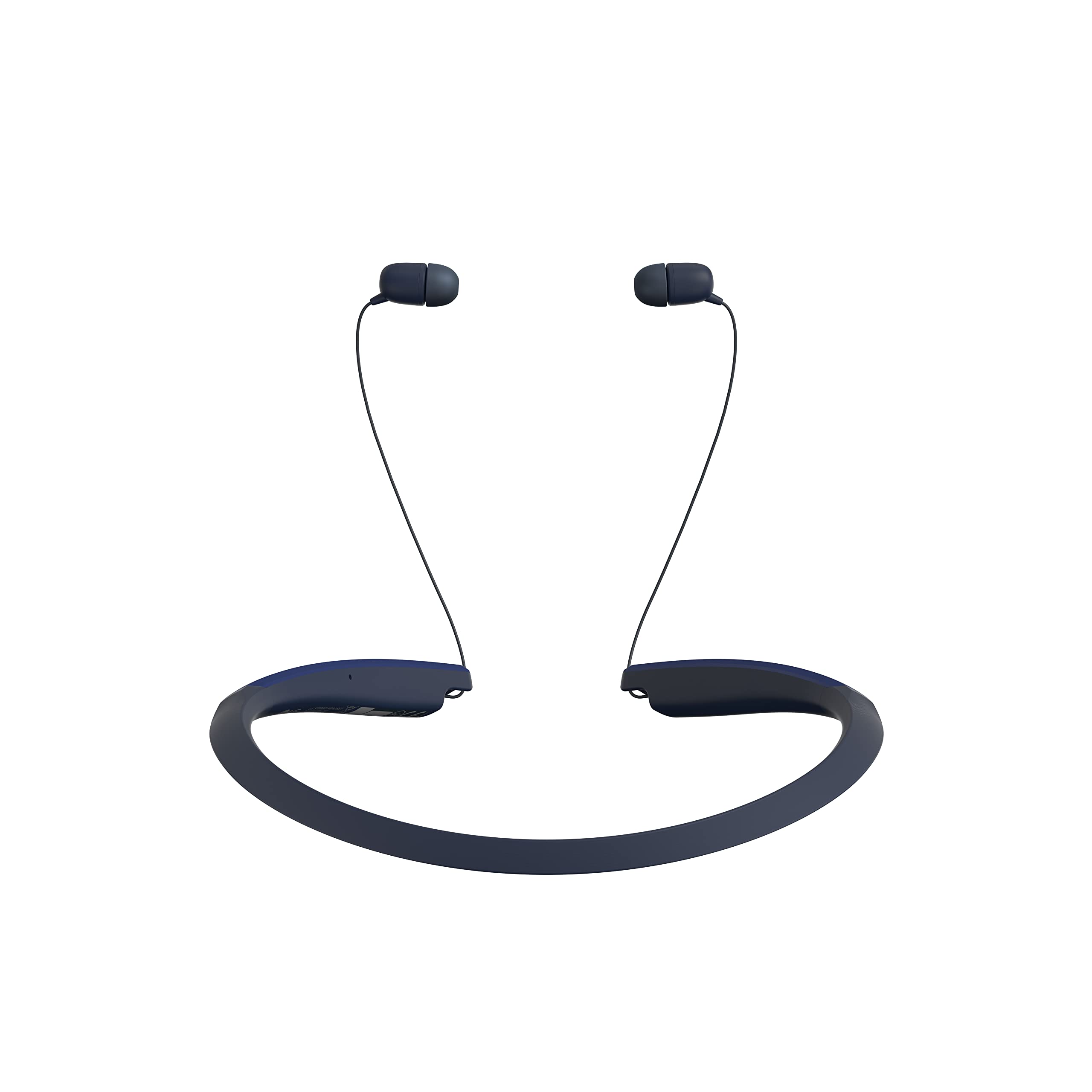 LG Tone Flex Wireless Bluetooth Stereo Neckband Earbuds HBS-XL7-32-Bit Hi-Fi DAC, Meridian Audio,Google Assistant (Wall & Car Charger- Navy Blue) (Renewed)