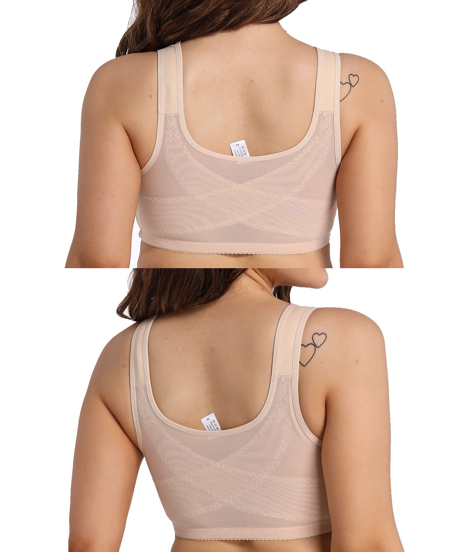 Post Surgery Bra Surgical Bra Sports Bra Front Closure Bras Post Op Bra Breast Augmentation Front Close Compression Bra Nude