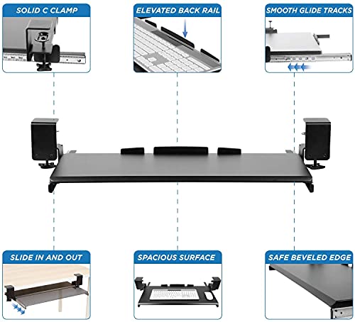 Mount-It! Electric Standing Desk [55.1" x 23.6"] Memory Control Panel, Adjustable Tabletop, Clamp Keyboard Tray, and Anti Fatigue Floor Mat | Rubberized Gel Foam, Bundle of 3