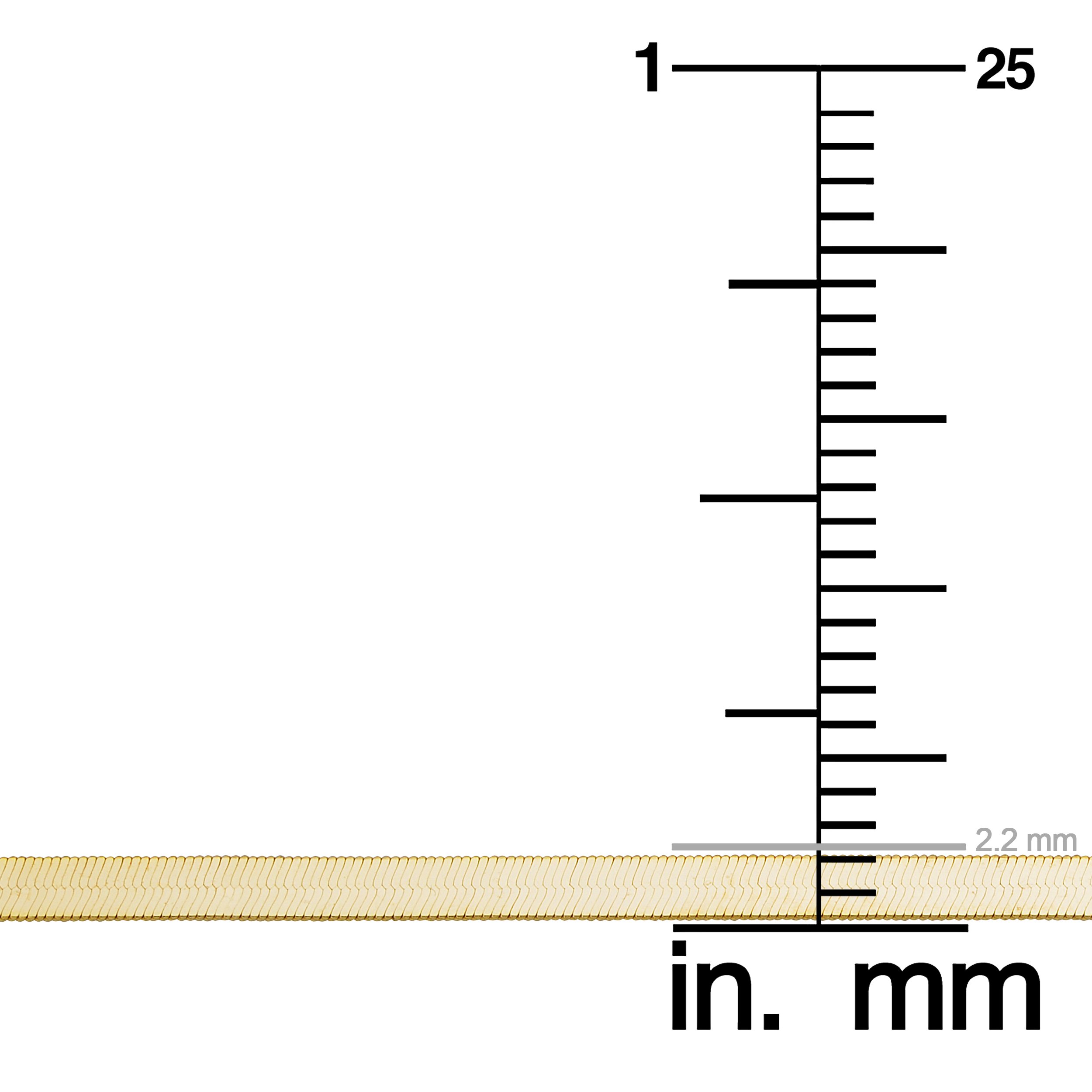 Kooljewelry 10k Yellow Gold Herringbone Bracelet (2.2 mm, 7.5 inch)