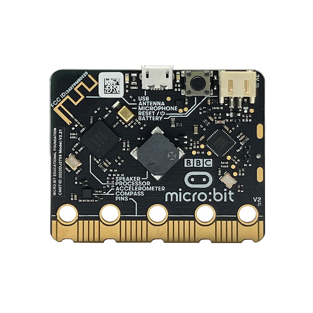 youyeetoo BBC Micro:bit V2.2 Development Board, Education Programming Learning STEM Kit for Teenager, School DIY Projects,Compatible with Microbit V1, MicroPython (Basic Bundle)