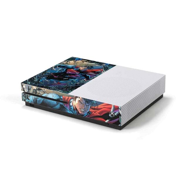 Skinit Decal Gaming Skin Compatible with Xbox One S Console - Officially Licensed Warner Bros Comic Superman Design