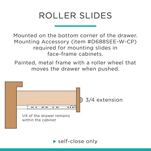 LIBERTY 941605 Soft-Close Ball Bearing Drawer Slide, 16-Inch, Zinc Plated (2 Pieces)