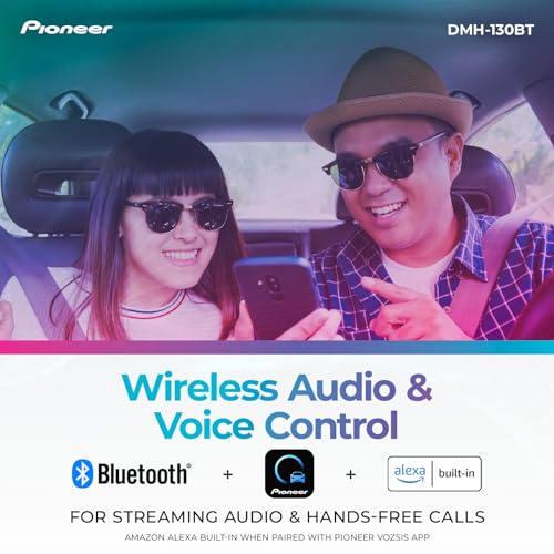 PIONEER 6.8β DMH-130BT Digital Media Receiver - Touchscreen, Bluetooth, Amazon Alexa, Rear Camera Capable