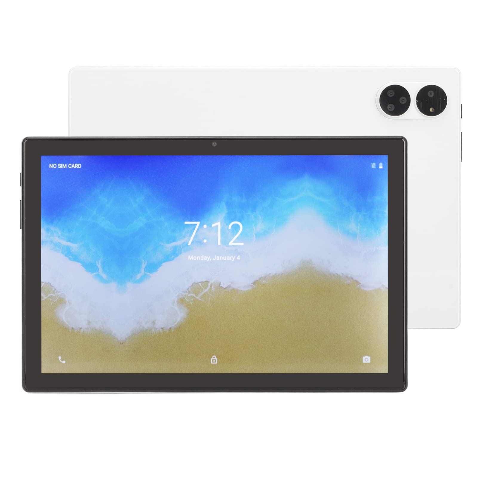 VINGVO 10.1 Inch Tablet, Dual SIM Dual Standby 5800mAh 4G Cellular Data 100β240V 5G WiFi 128GB Expandable Phone Tablet for Entertainment for Android 12 (US Plug)