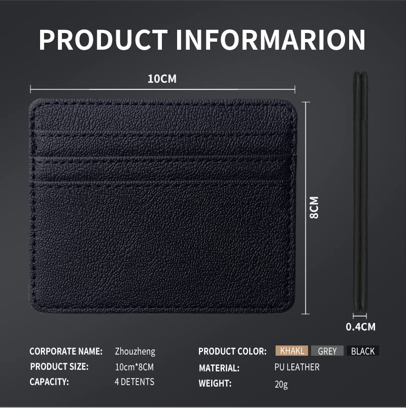 Slim RFID Protection Front Pocket Minimalist Credit Debit Visiting Vaccine Coins Cash Card Holder Wallet For Mens And Womans Scratchless Smart Wallet