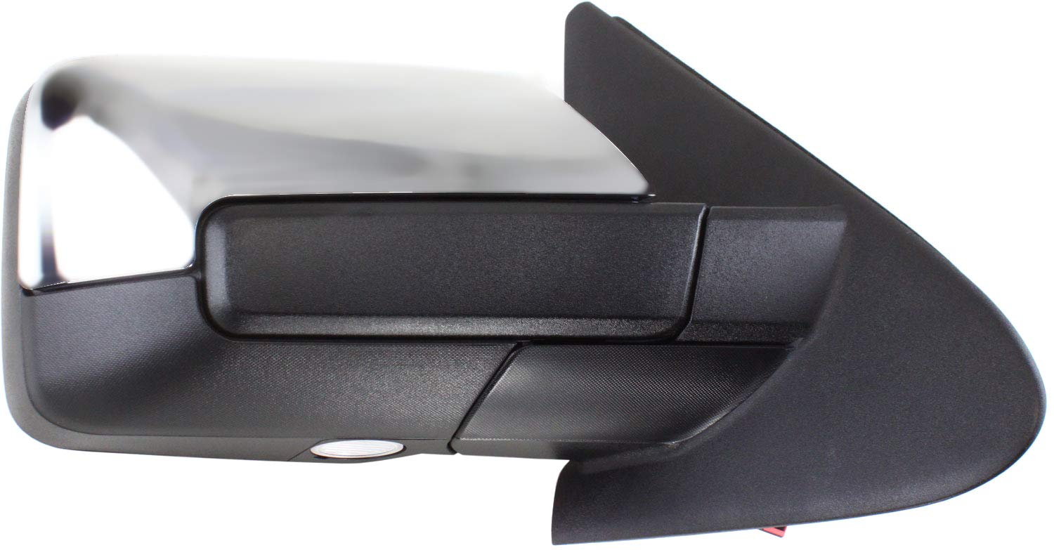Kool-Vue Mirror Compatible with 2009-2010 Ford Expedition/Lincoln Navigator Power Power Folding Heated with Memory Signal and Pdl Light Chrome Passenger Side