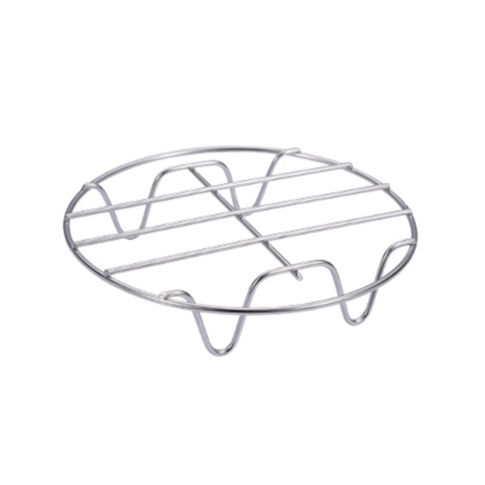 Smalibal Stainless Steel Steaming Rack Cooling Rack Round Four-Legged Steaming Rack for Kitchen, Cooking, Rib, Bacon, Sheet Pan, Cookie and Cakes 6inch