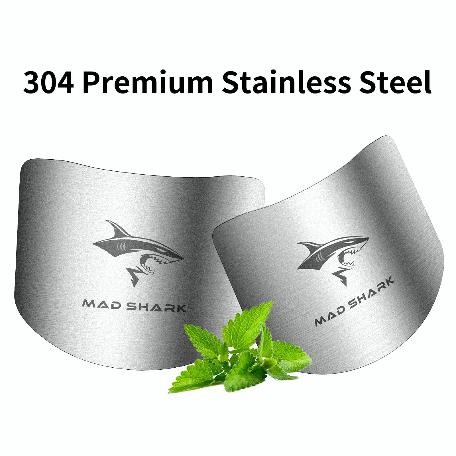 MAD SHARK Premium Stainless Steel Chef Finger Guards For Cutting Vegetables, Finger Protectors For Cutting, Kitchen Tools, Chopping Protector For Fingers, Slicing Tools 2 pcs (Finger guard)