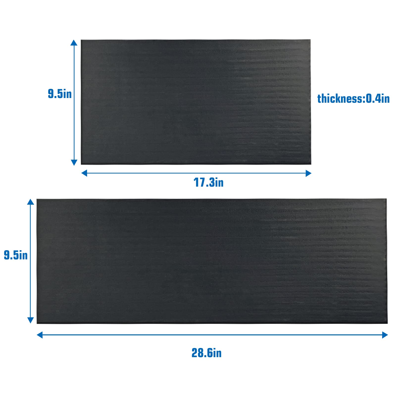 Rowing Machine Mat Compatible with Concept 2 Model C&D&E, Double Floor Mat for Concept 2 Rower, Non-Slip and High Density